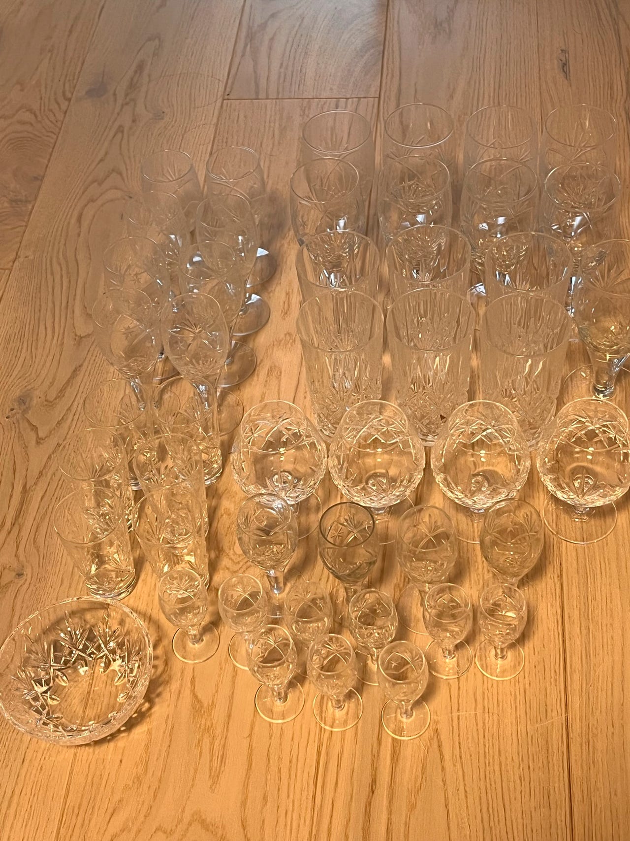 Hadeland Glassverk Glass Servise Krystall 47 deler | FINN-torget