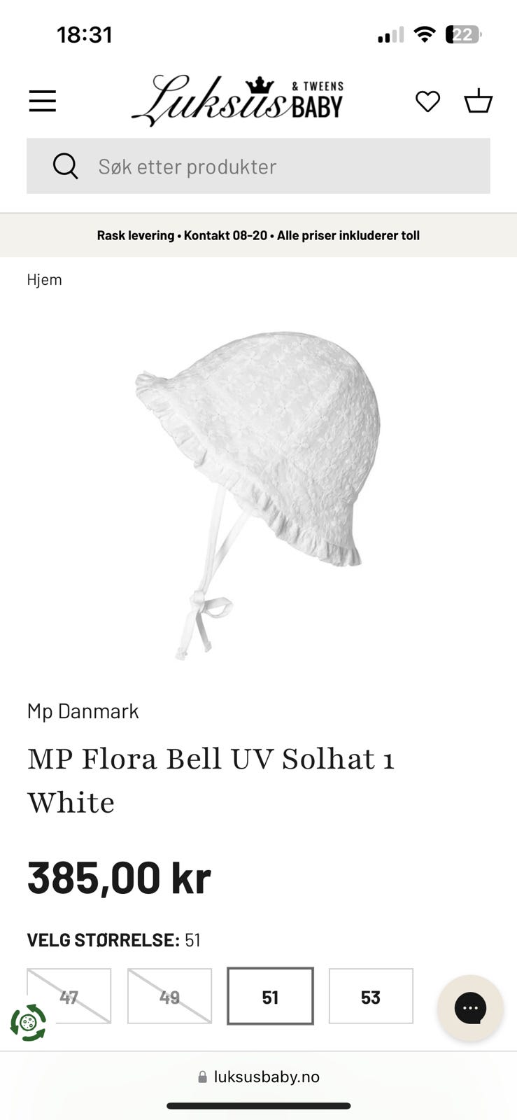 MP Flora Bell solhatt str 49 | FINN-torget