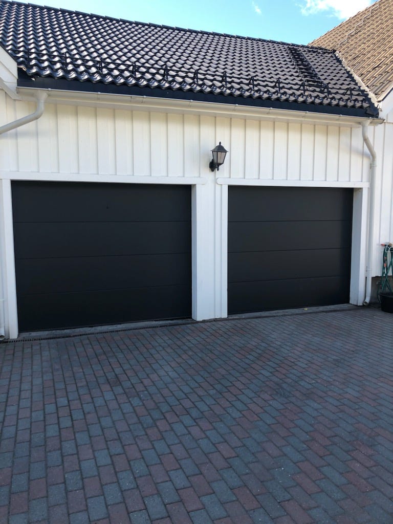 Lobas Garasjeport, Trend, Sort RAL 9005 | FINN-torget