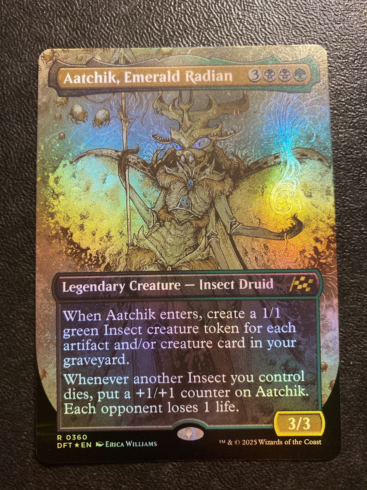 Aatchik, Emerald Radian rare borderless foil Magic the gathering ...