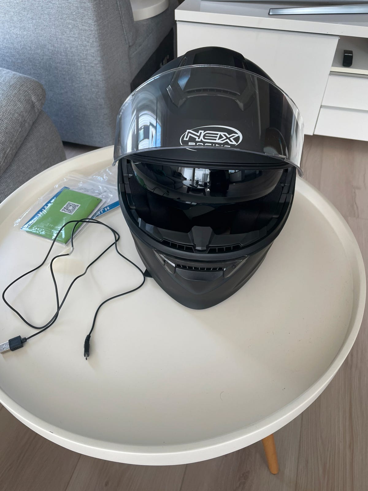 Nex Racing åpningshjelm med Intercom | FINN-torget