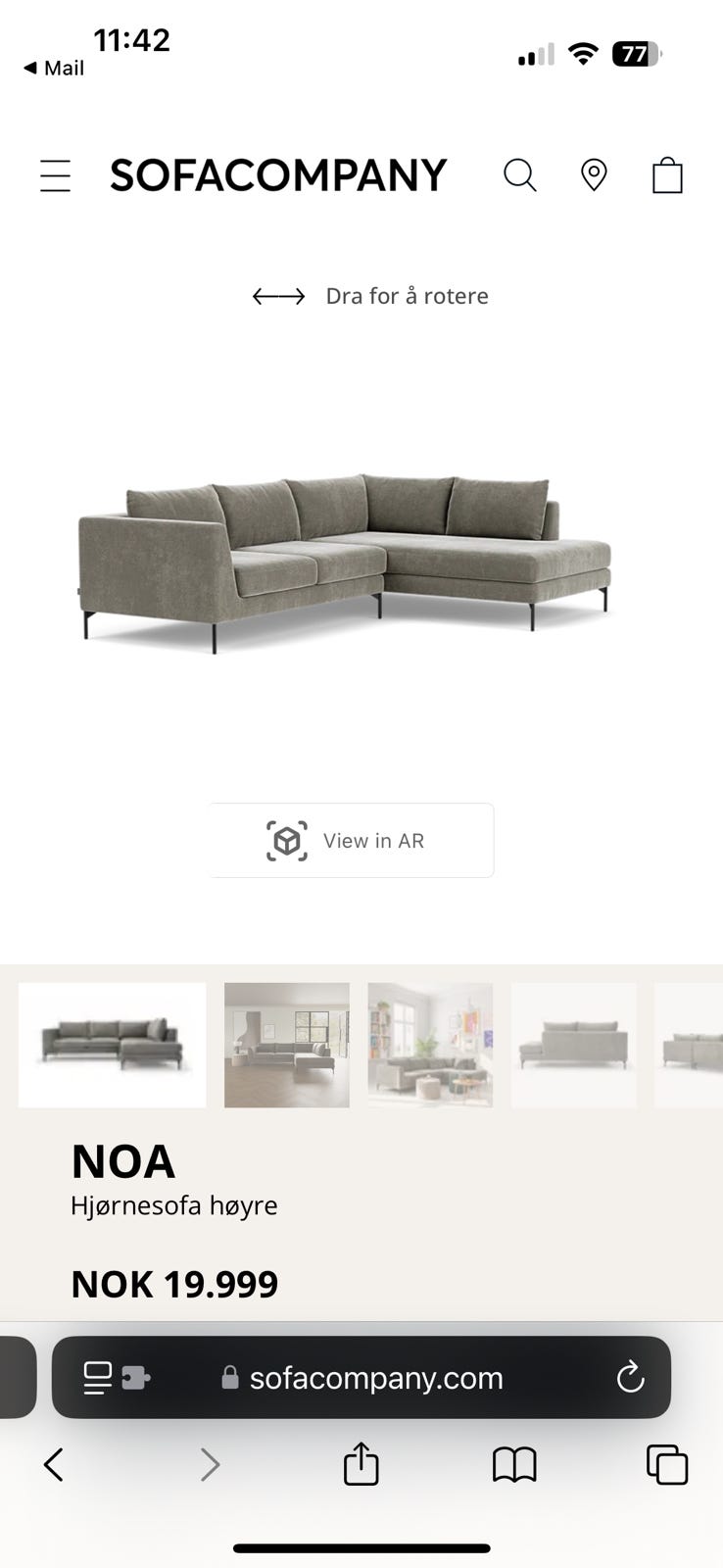 Noa sofa fra Sofacompany | FINN-torget