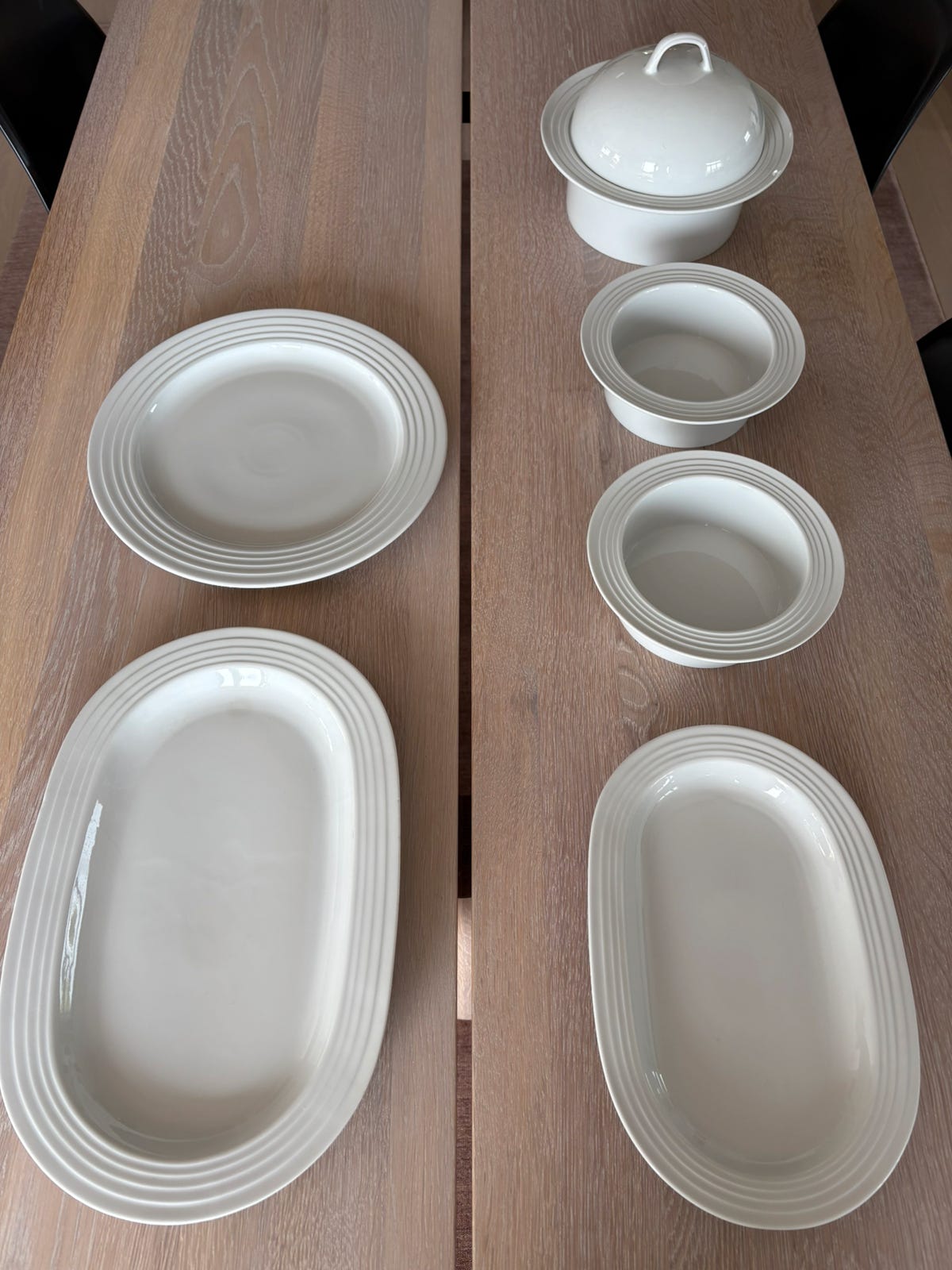 Saturn hvitt servise / serveringsboller & fat - Porsgrund Porselen ...