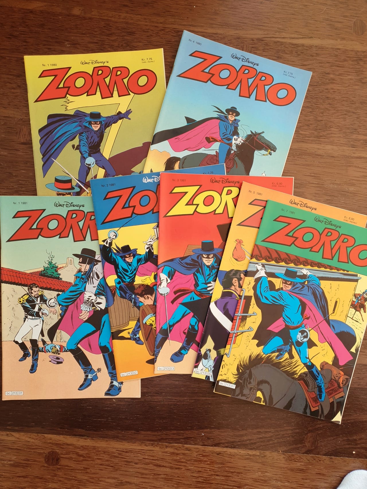 Zorro, tegneserieblader, 1980, 1981 | FINN-torget