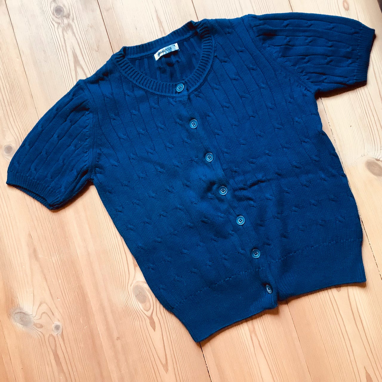 Gina Tricot Mancy Cardigan Dame Mørkeblå 100% Bomull. M. | FINN-torget