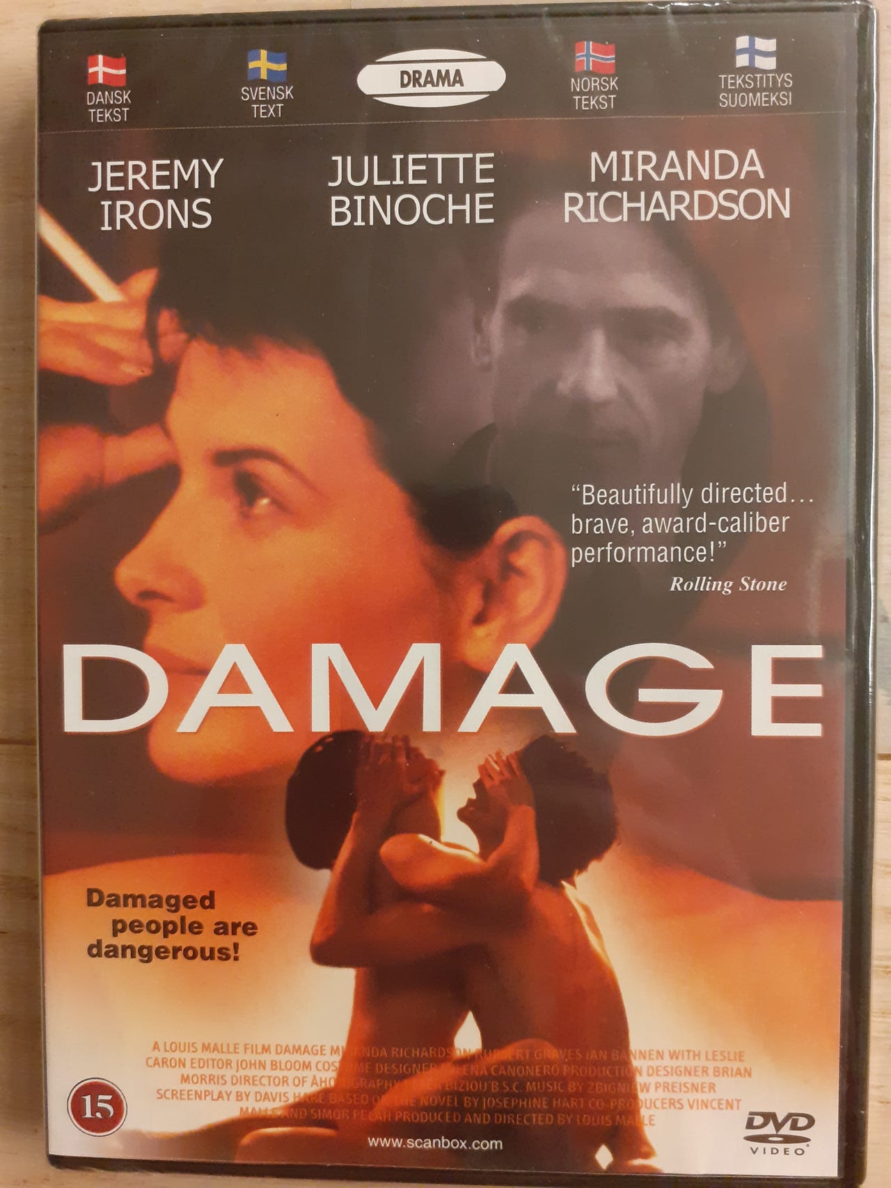 Damage DVD - Ny i Plast - Norsk Tekst (Stort utvalg film og bøker ...