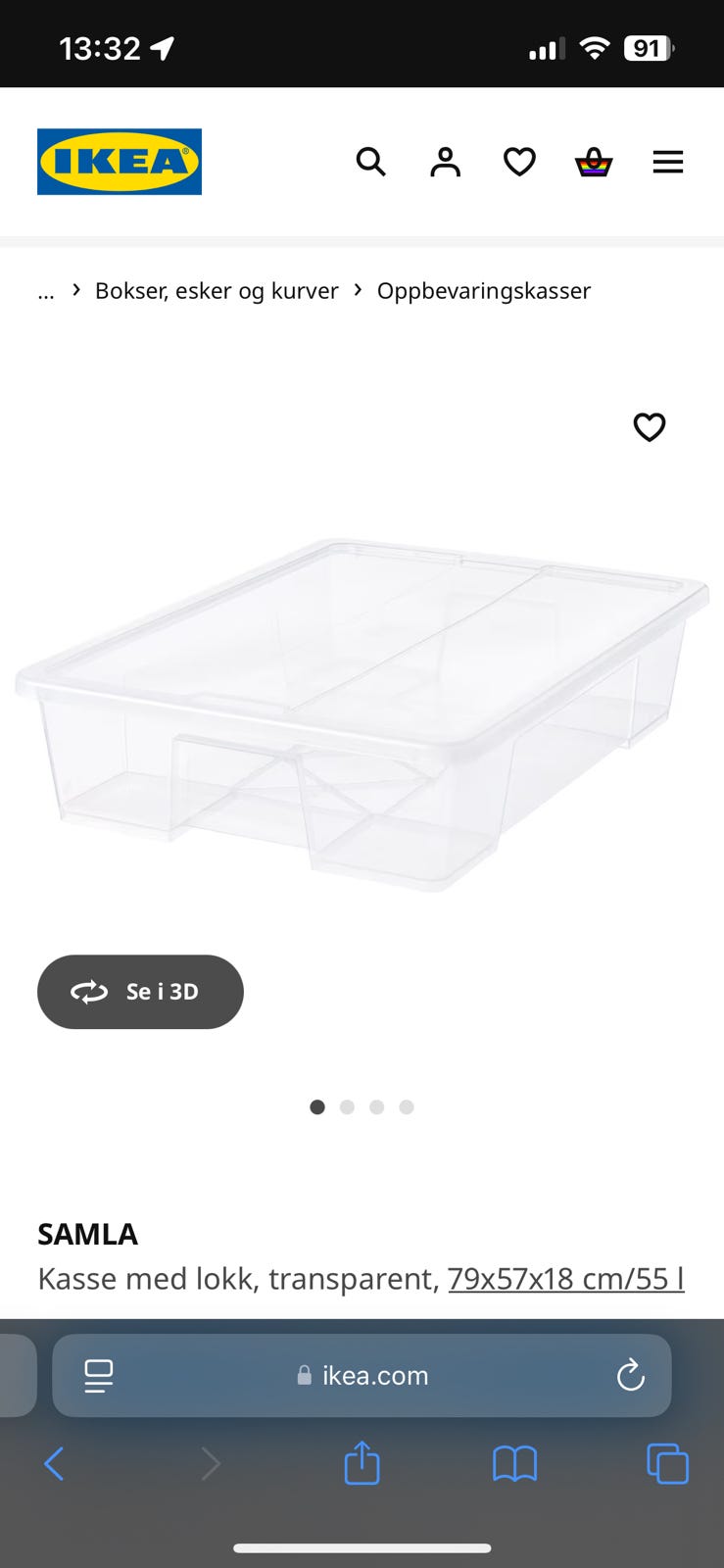 2x Samla kasse med lokk 79x57x18cm gis bort | FINN-torget