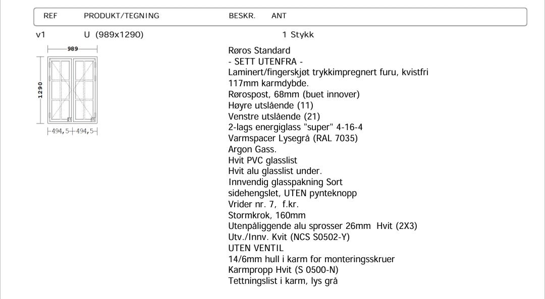 Røros Standard vindu 989x1290 | FINN-torget