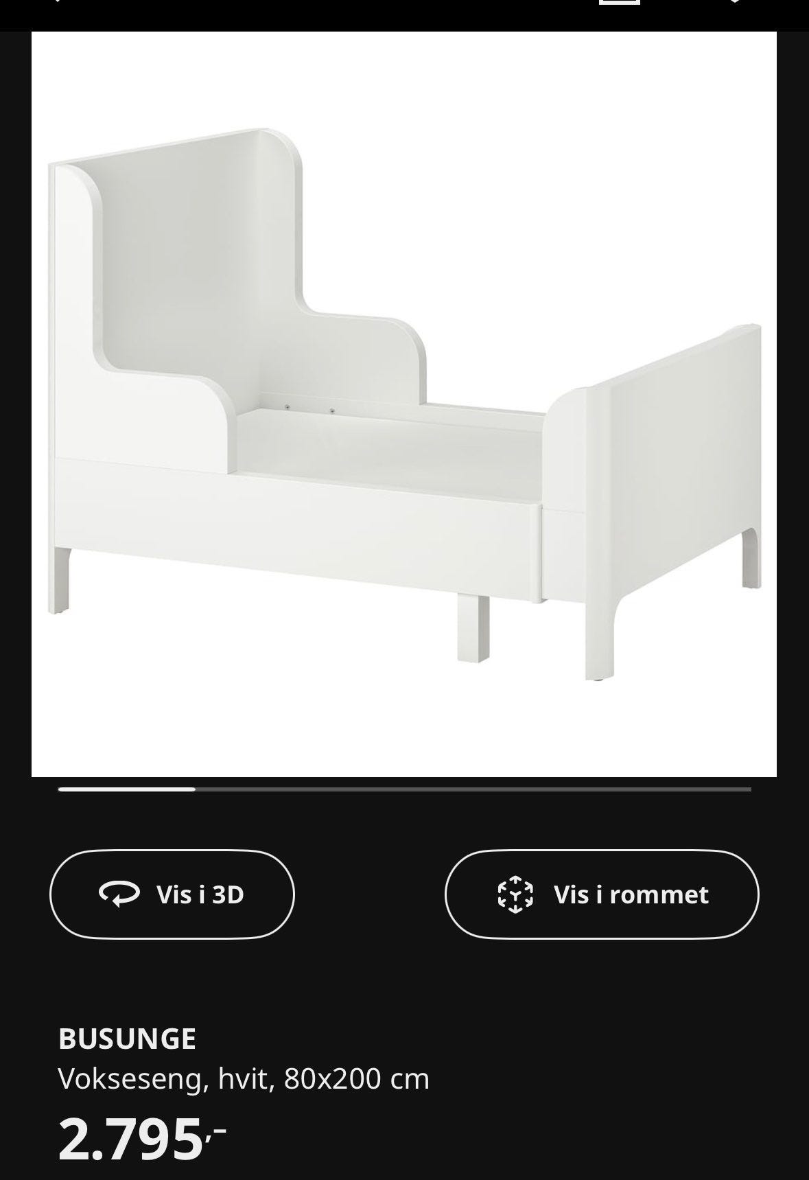IKEA Uttrekkbar seng barn hvit | FINN-torget