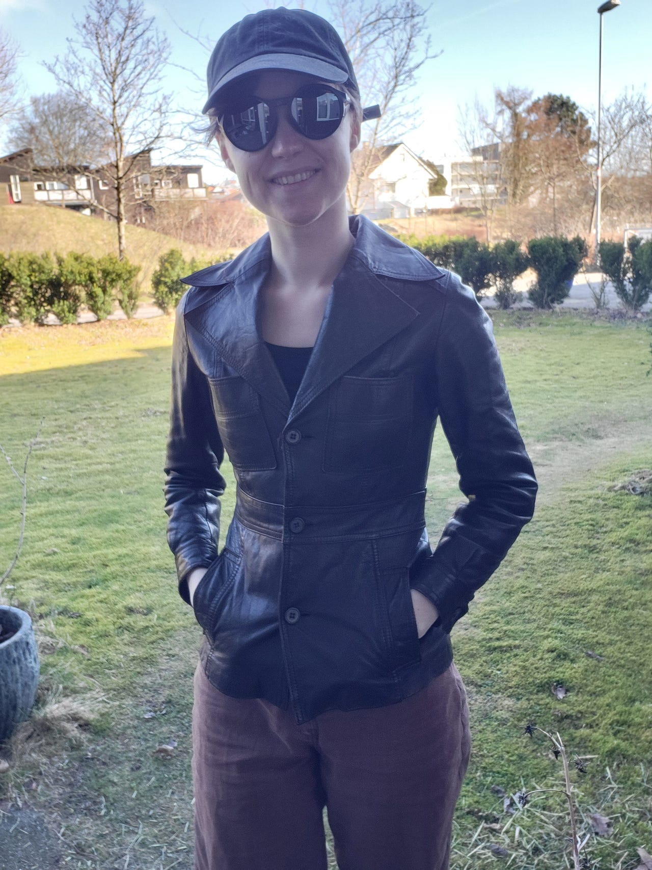 Vintage skinnjakke XS | FINN-torget