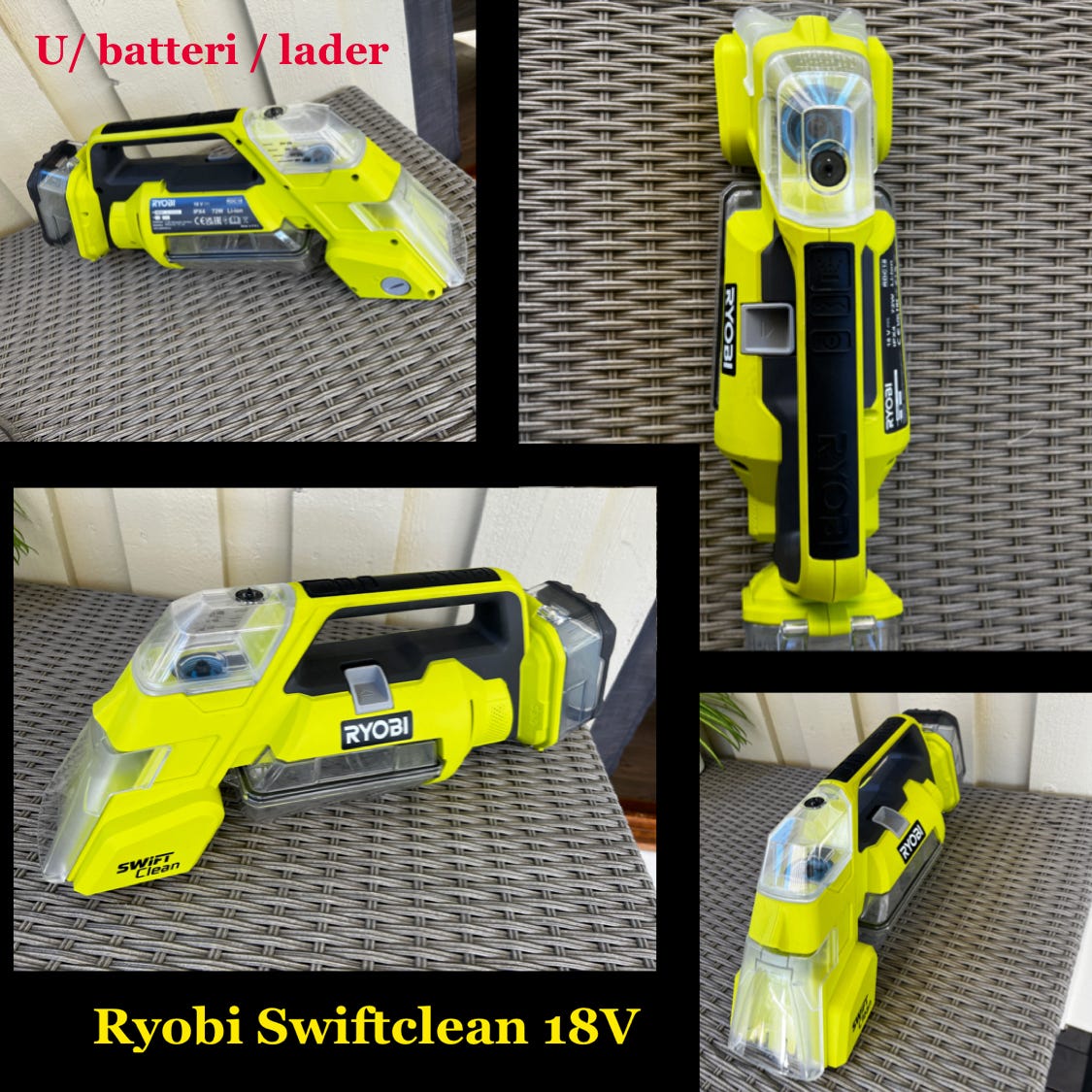 Ryobi Swift Clean tepperenser/flekkfjerner 18V | FINN-torget