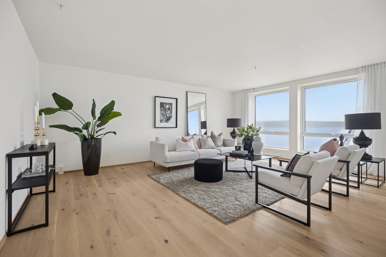 SPRO HAVN / NESODDEN | 110 m2 Toppleilighet klar for innflytting | Rå fjordutsikt og 2 balkonger ...