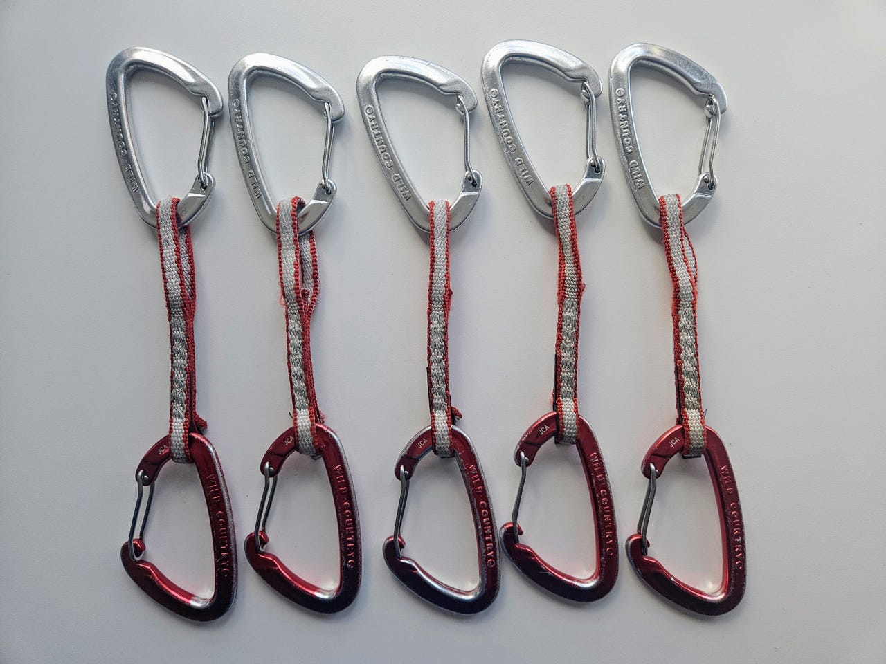 5 st Wild Country Wild Wire Karabinere-par/Quickdraws | FINN-torget