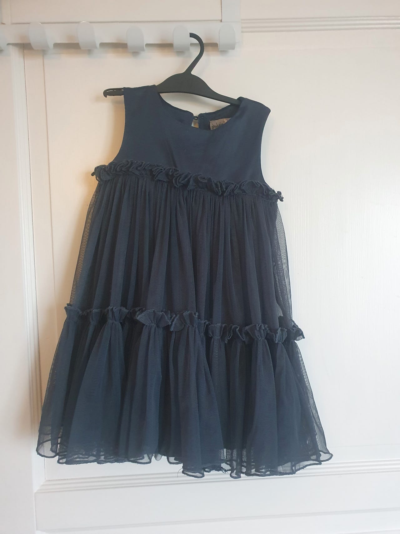 Pompdelux kjole str 92 mørk grå/blå | FINN-torget