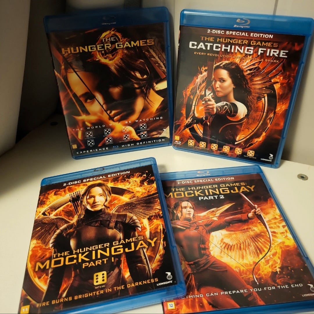 The Hunger Games serien, alle 4 filmer på blu-ray | FINN-torget