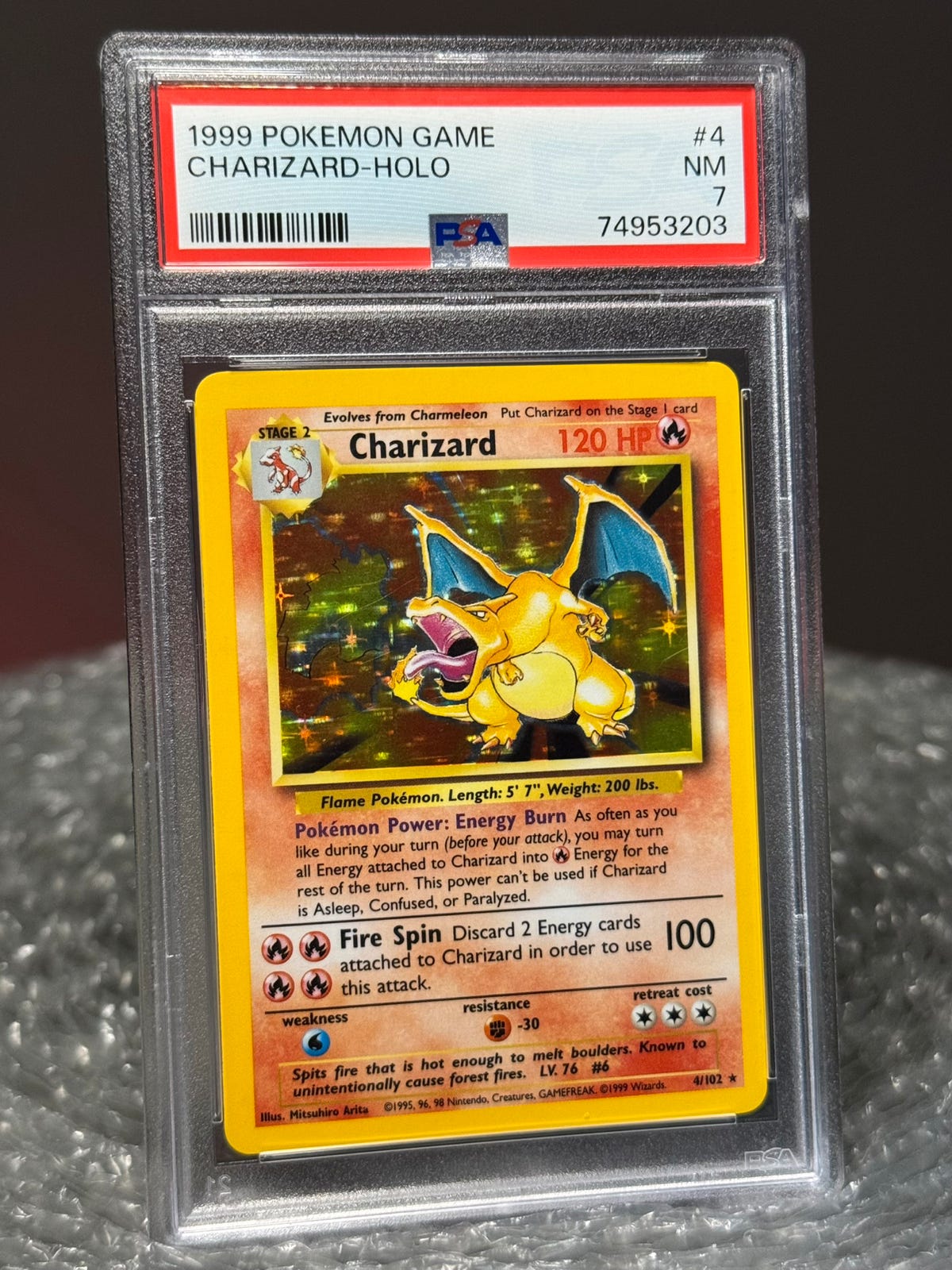 Pokemon Base Set Charizard PSA 7 | FINN-torget