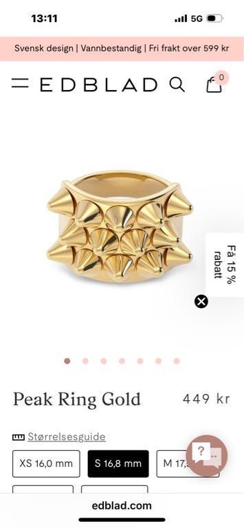 Edblad peak ring | FINN-torget