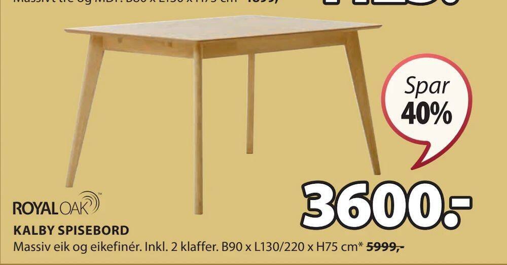 Kalby Spisebord fra Jysk | FINN-torget