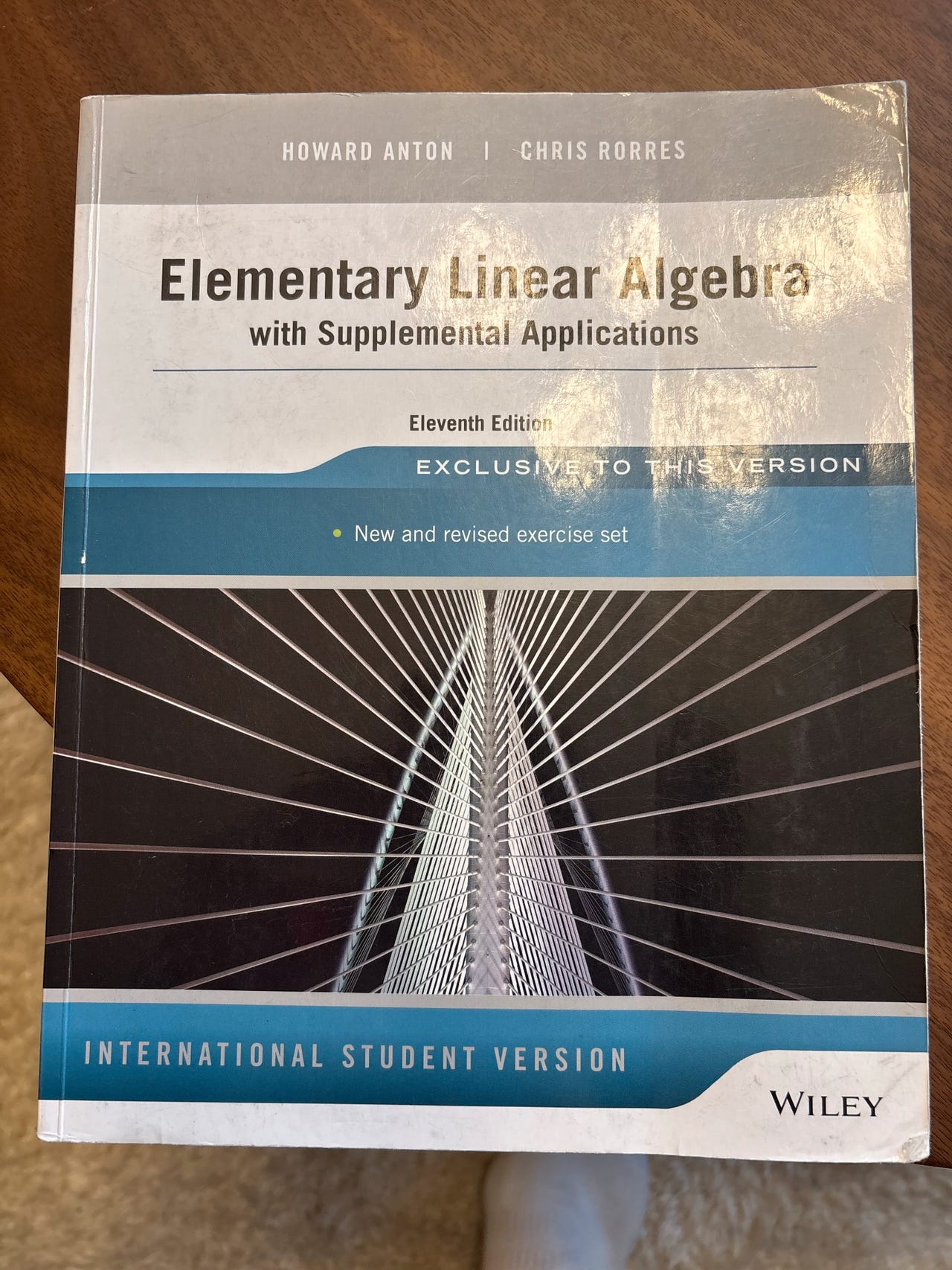 Wiley Elementary Linear Algebra with Supplemental Applications Textbook ...