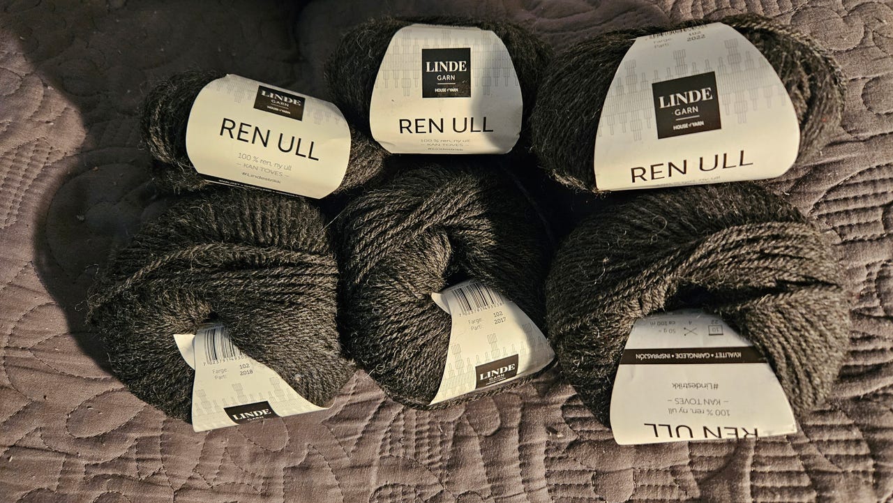 Linde garn, ren ull, fargekode 102, 7 nøster | FINN-torget