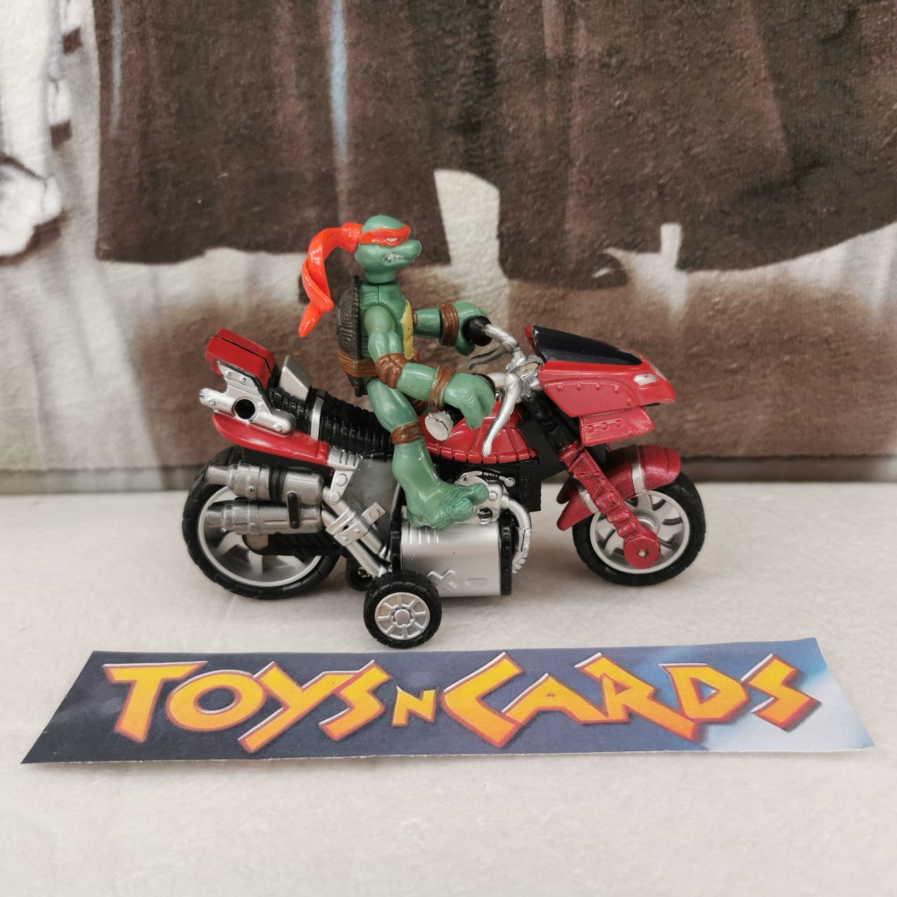 TMNT Mini Mutants Raphael Mini-Moto Cycle Playmates 2007 | FINN-torget