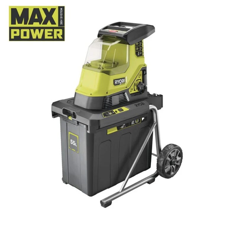 RYOBI 36V MAX POWER batteridrevet kompostkvern | FINN-torget