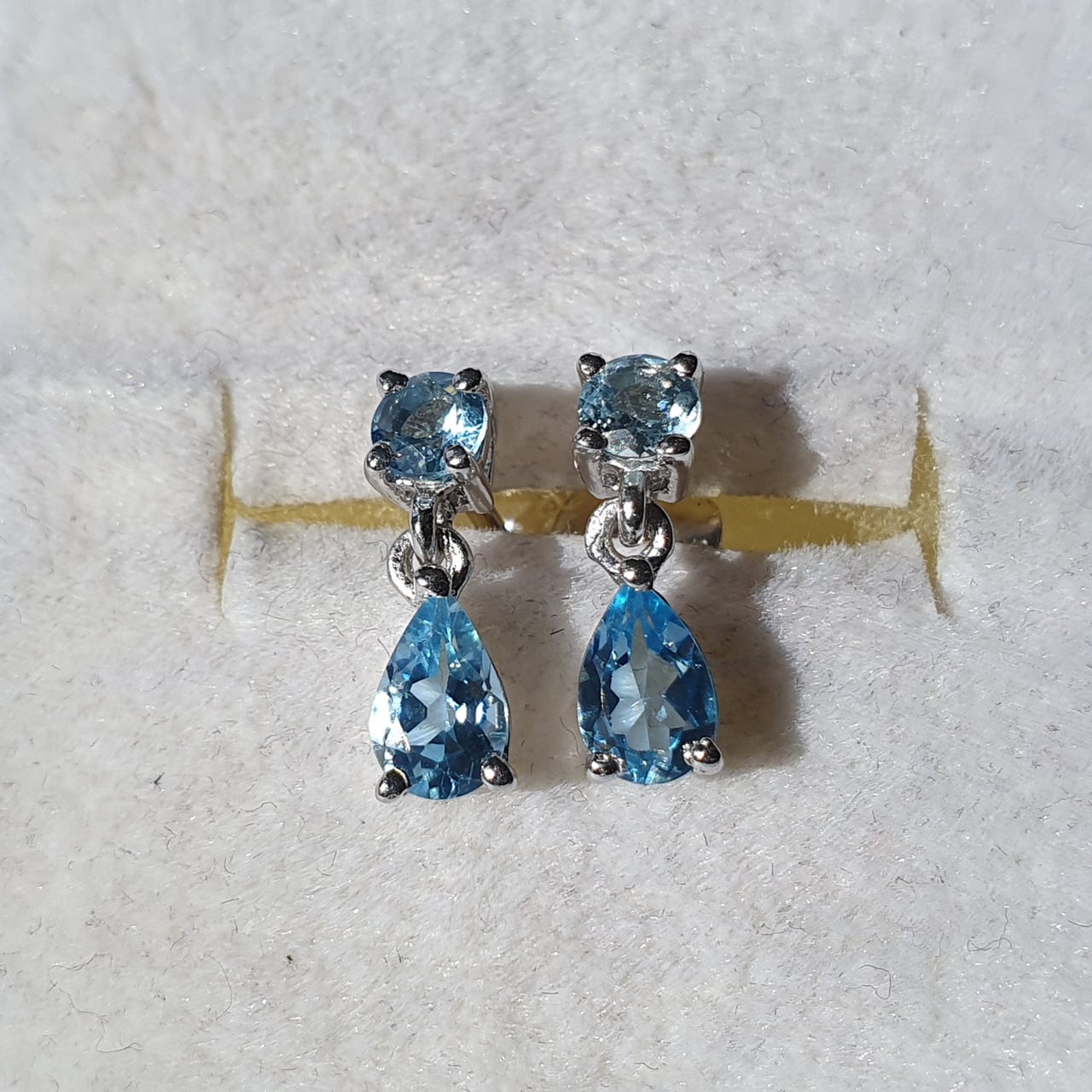 RESERVERT Brazilian Aquamarine 1ct Platinum Plated Silver 925 Sølv ...