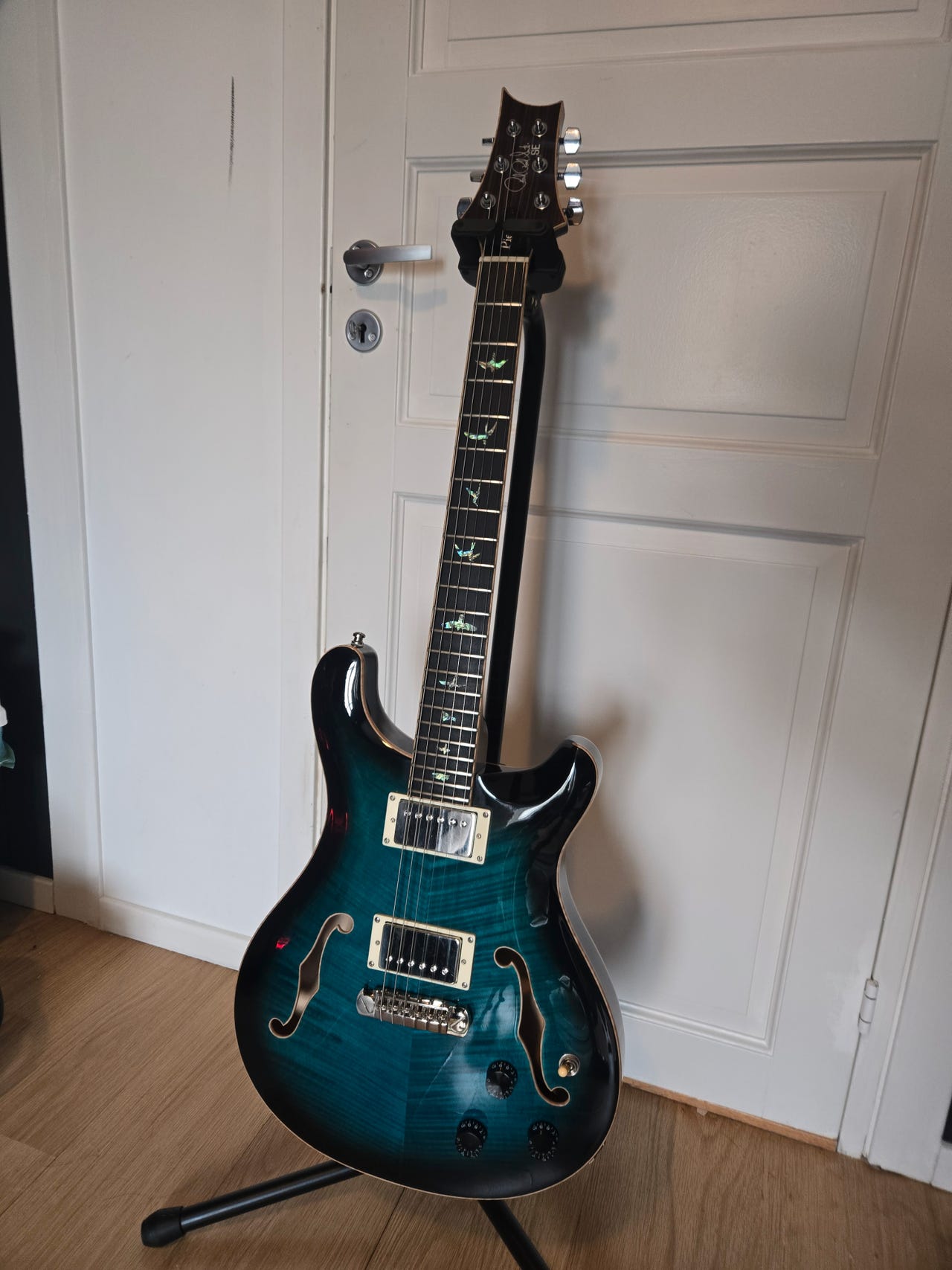PRS SE Hollowbody-II Piezo Peacock Blue Burst | FINN-torget
