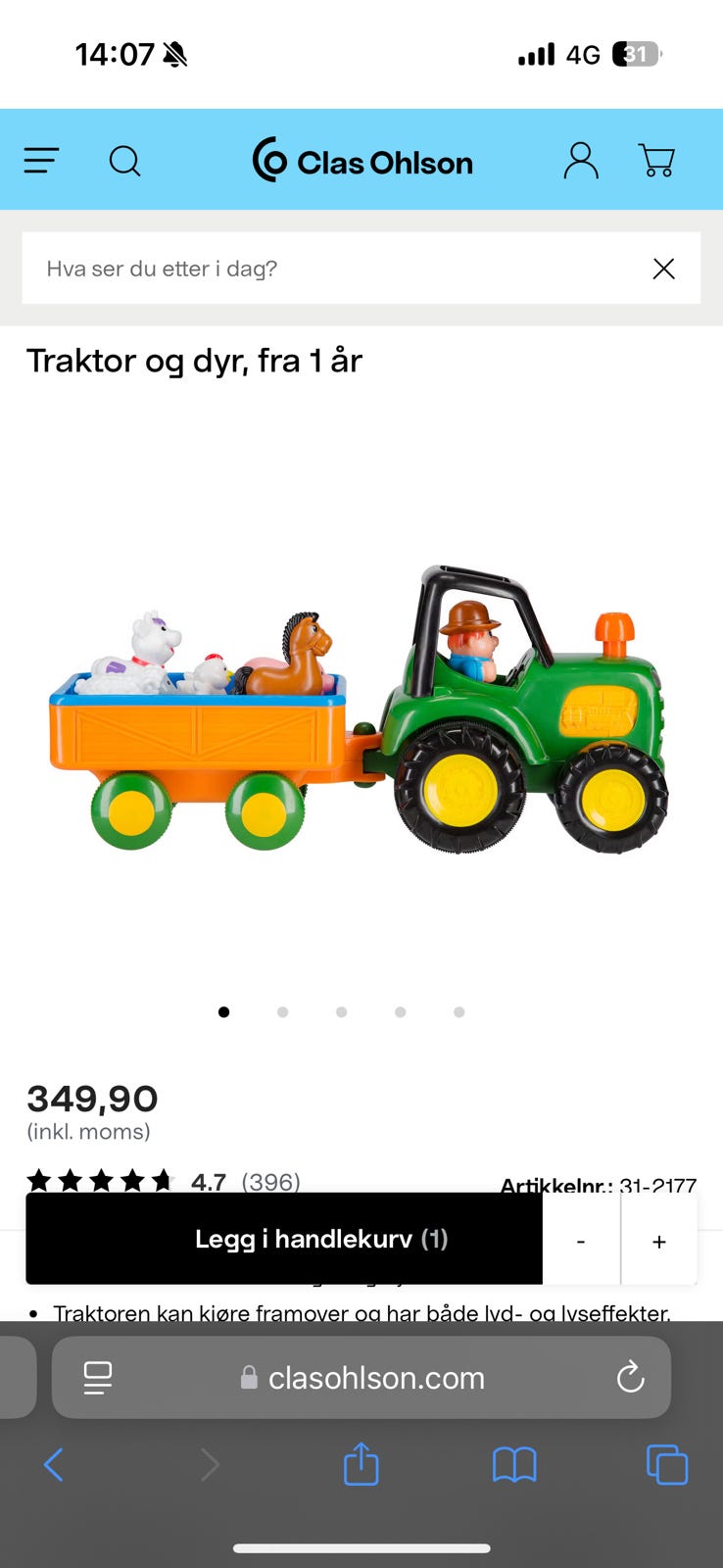 Traktor med dyr (og lyd) | FINN-torget