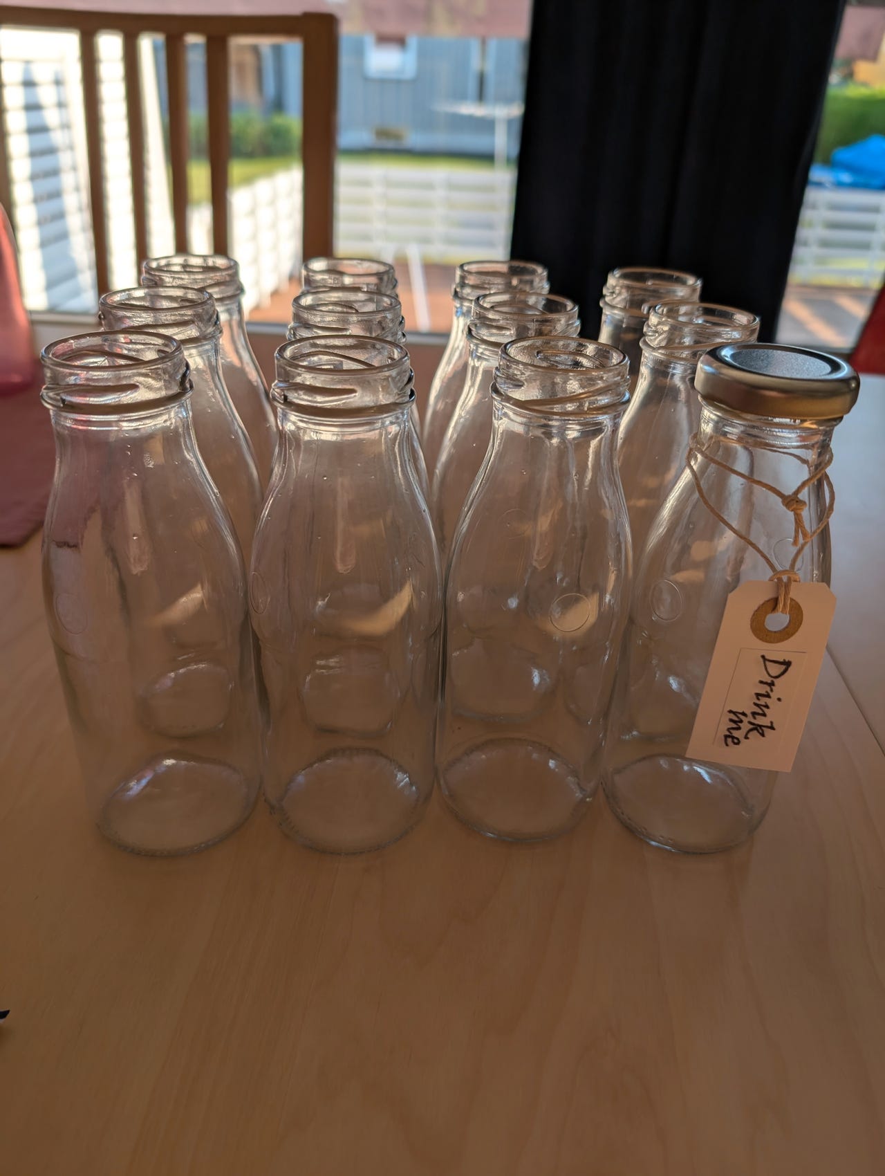12 mini-flasker i glass m/metall-kork | FINN-torget