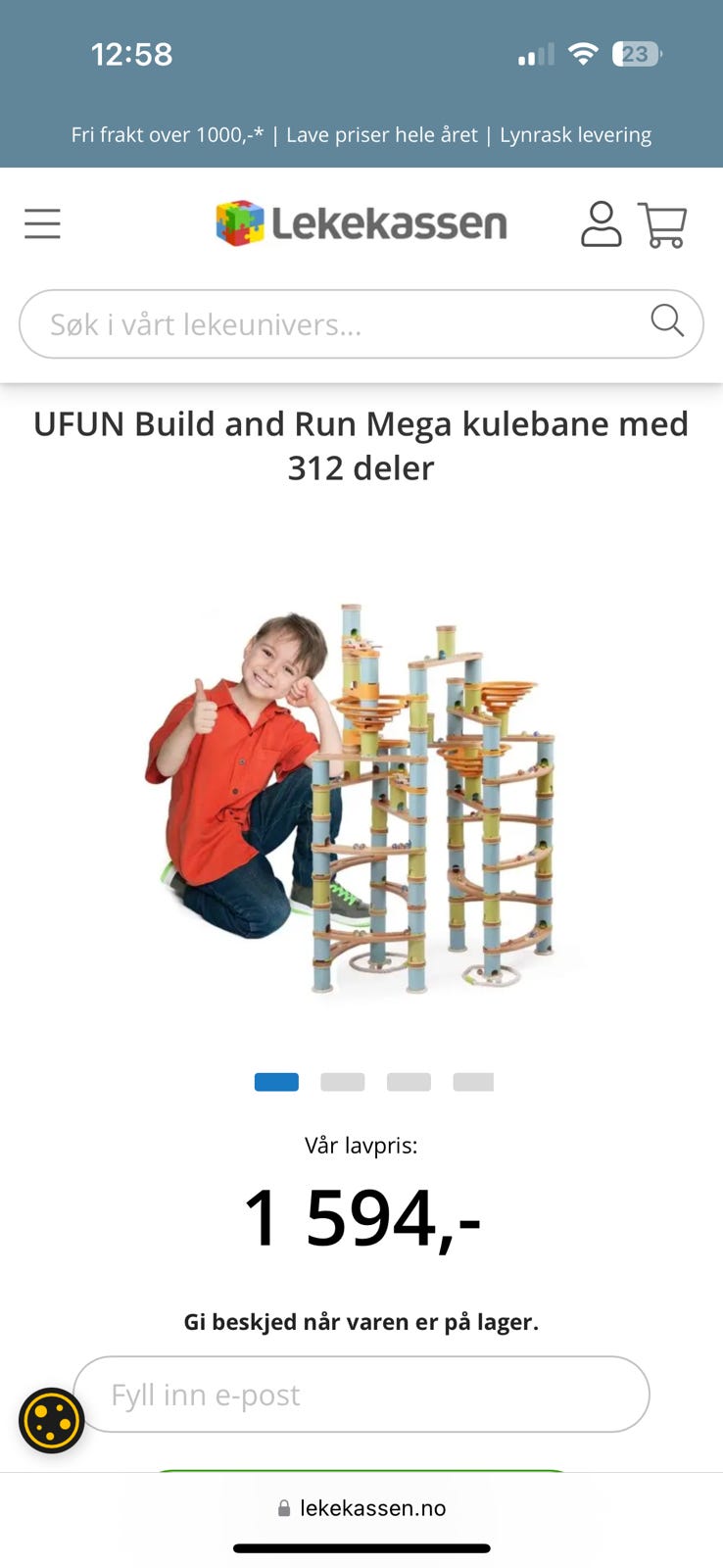 Ufun build and run mega kulebane med mange mange deler | FINN-torget