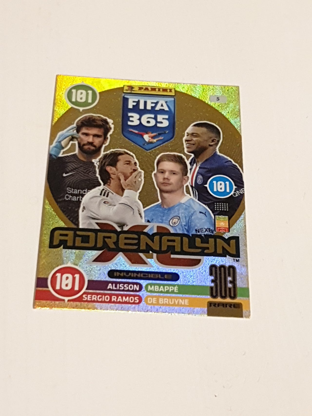 Invincible Mbappé De Bruyne Ramos Alisson - Panini Adrenalyn XL | FINN ...