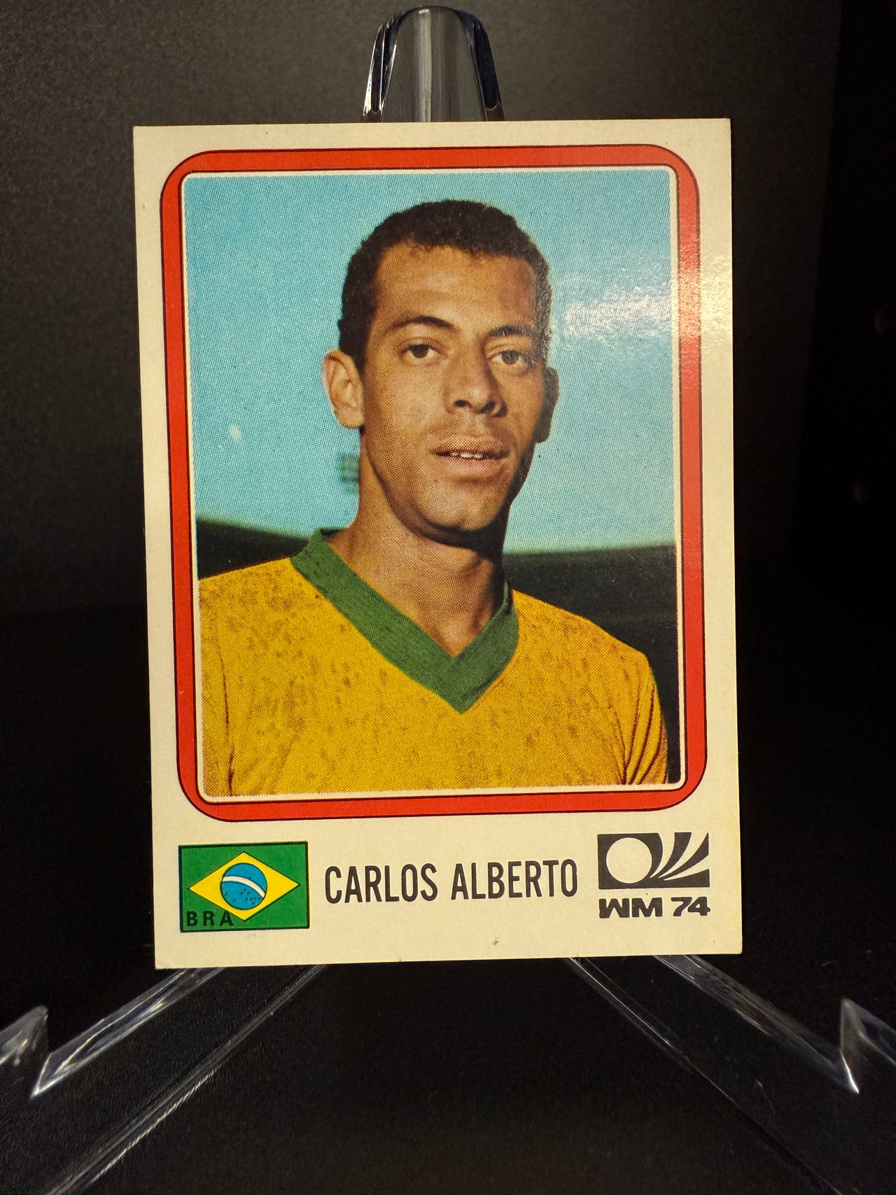 FIGURINE PANINI WORLD CUP 74 STICKER #154 CARLOS ALBERTO BRASIL NOT ...