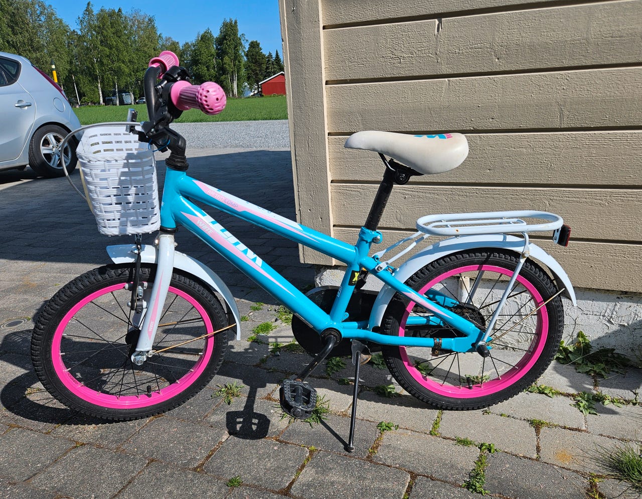 Barnesykkel 16 tommer turkis og rosa | FINN-torget