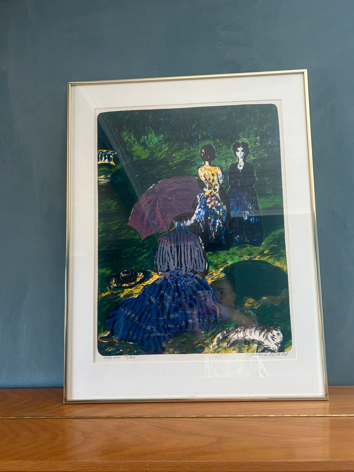 Stort innrammet litografi av Hans Norman Dahl | FINN-torget