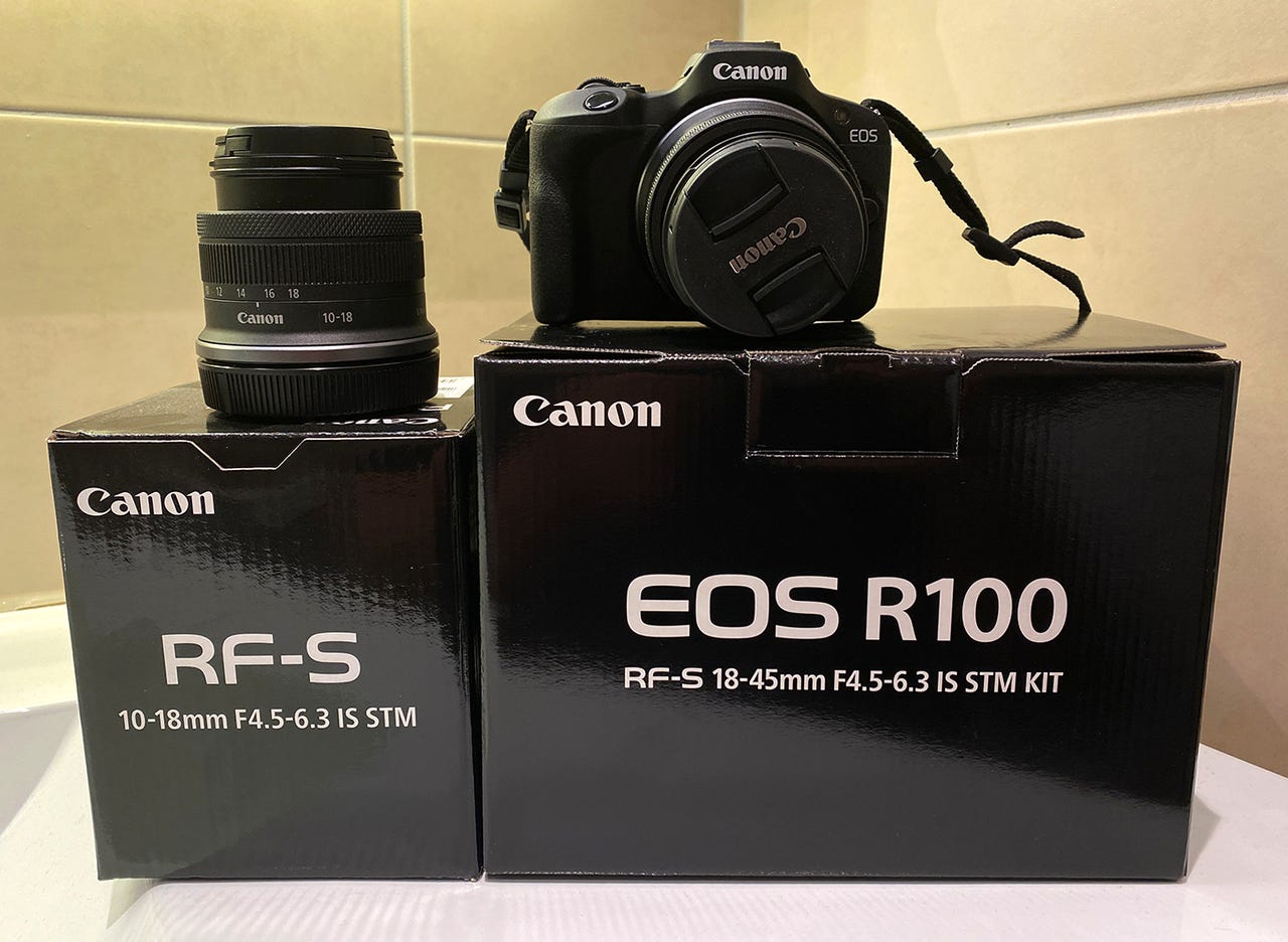 Canon eos r100 med rf-s 10-18mm og rf-s 18-45mm | FINN-torget