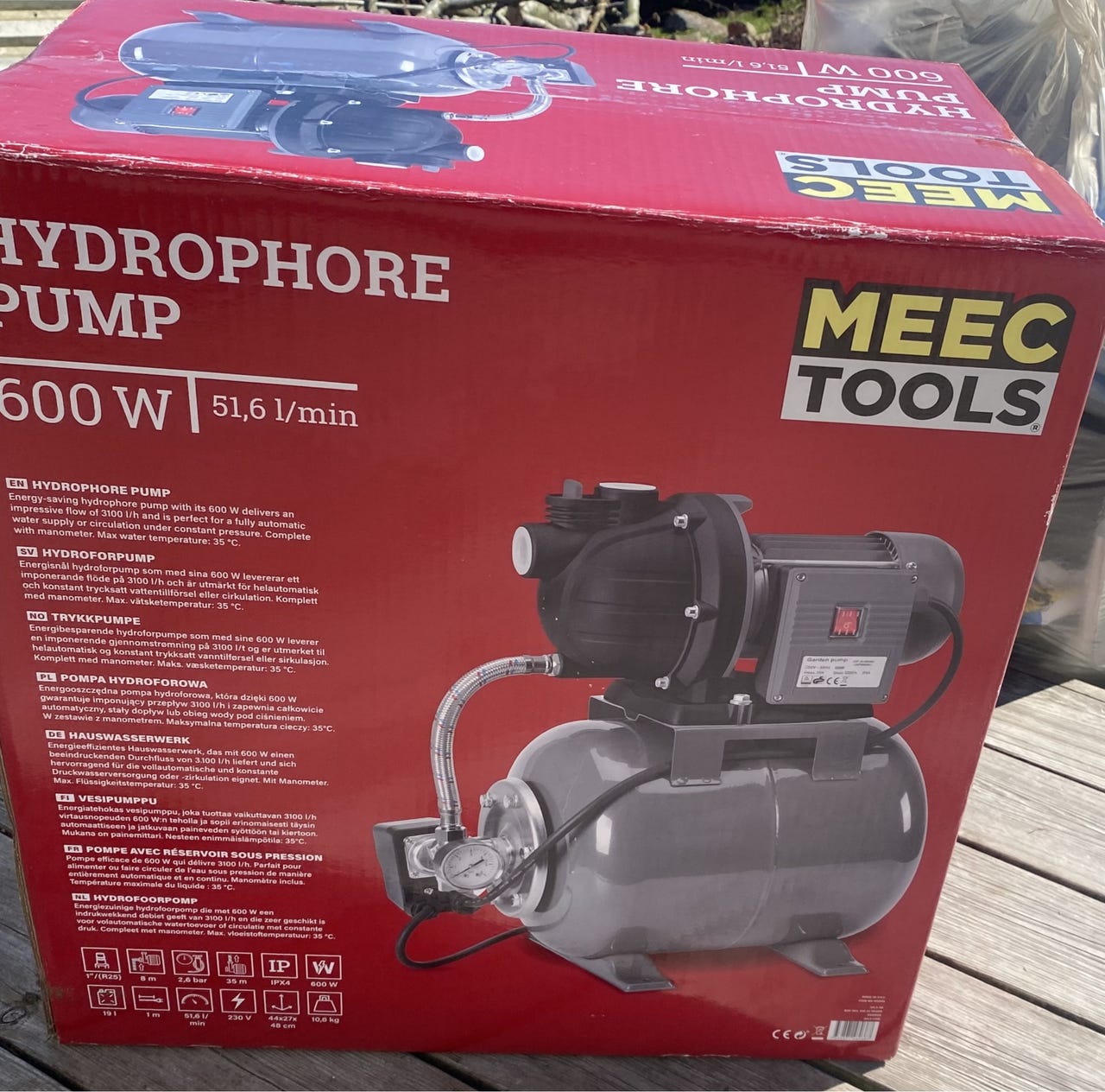 Meec Tool Vannpumpe 600W | FINN-torget
