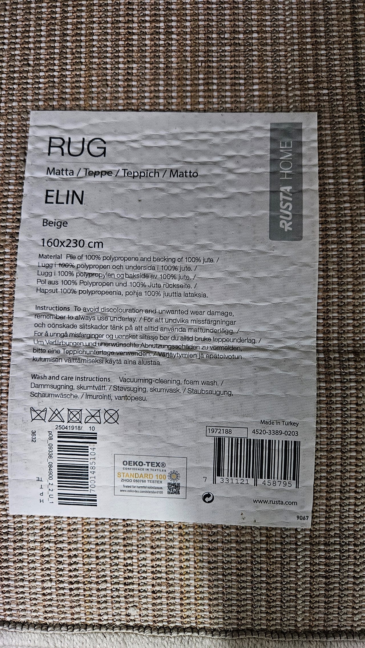 Gulv teppe Rug rusta Beige | FINN-torget