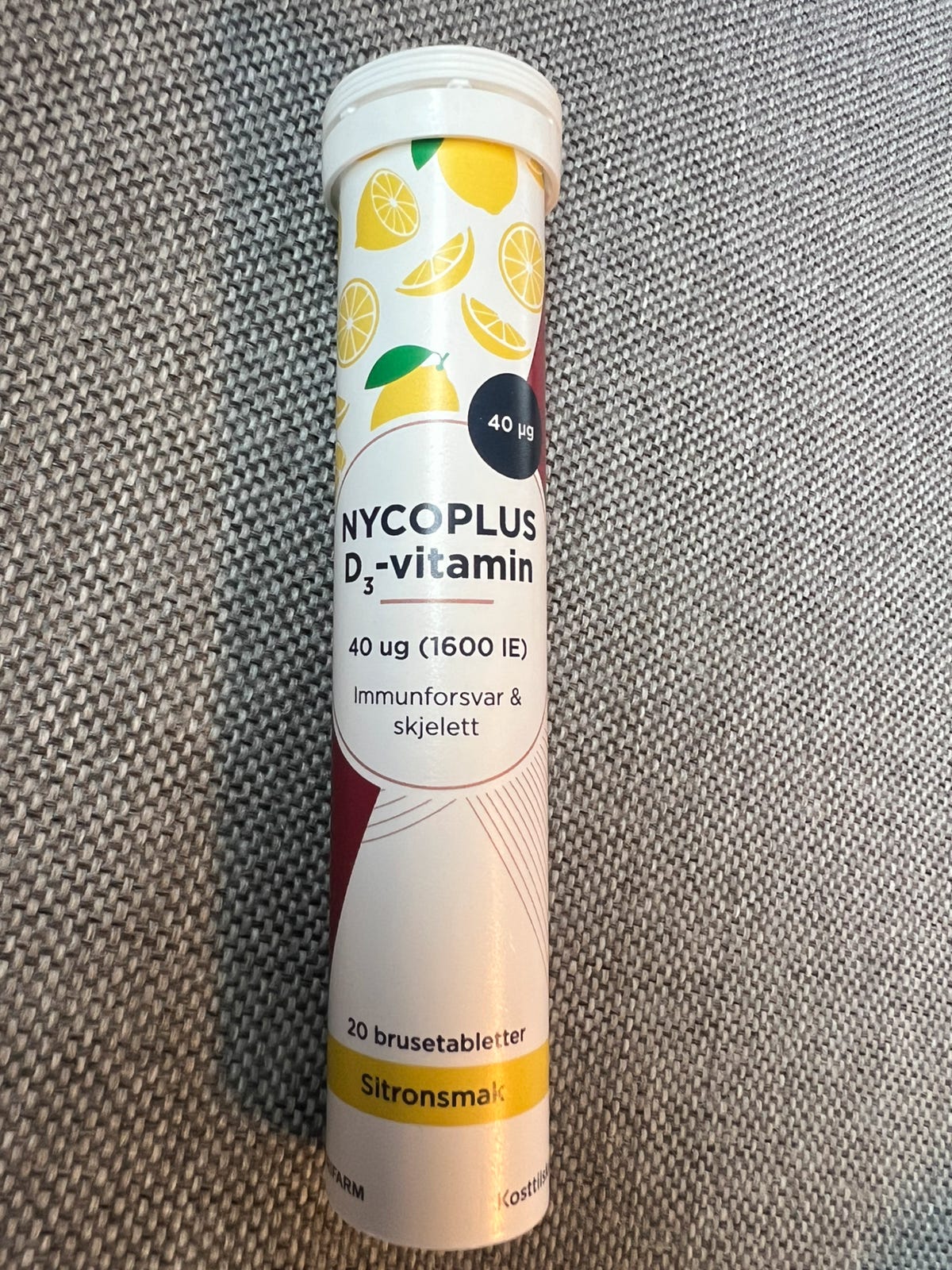 Nycoplus C-vitamin 1000mg, smak av sitron, 20 brusetabletter | FINN-torget