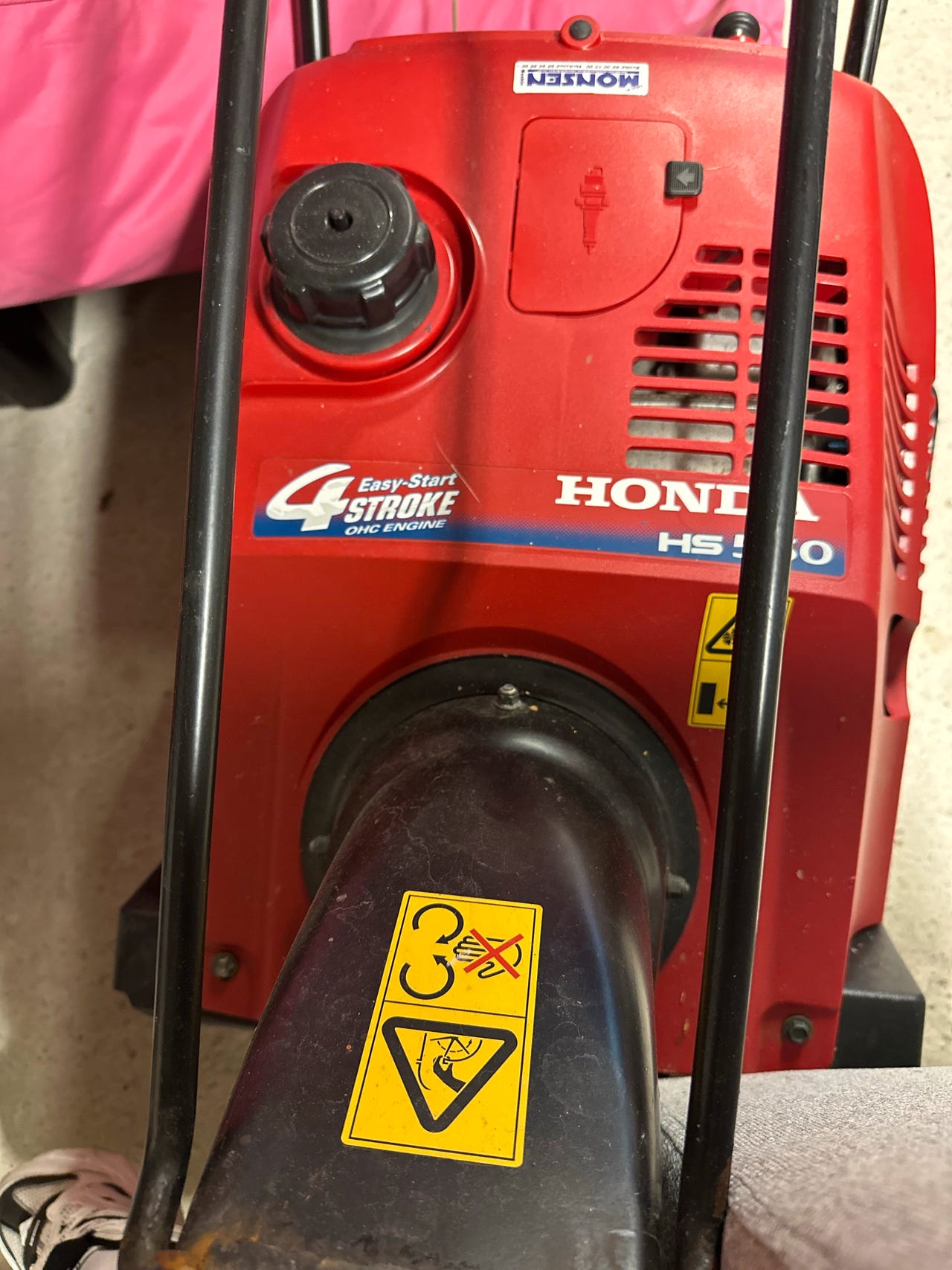 Honda HS 550 Snøfreser 4-takt motor rød | FINN-torget