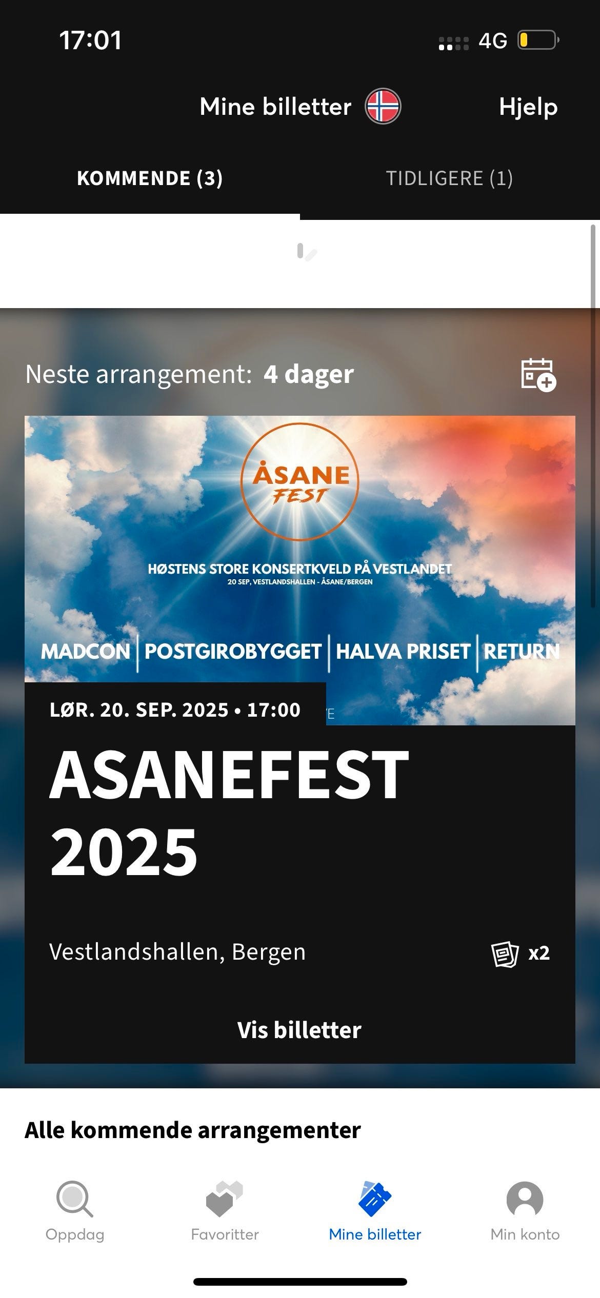 4 stk Åsane fest billetter | FINN-torget