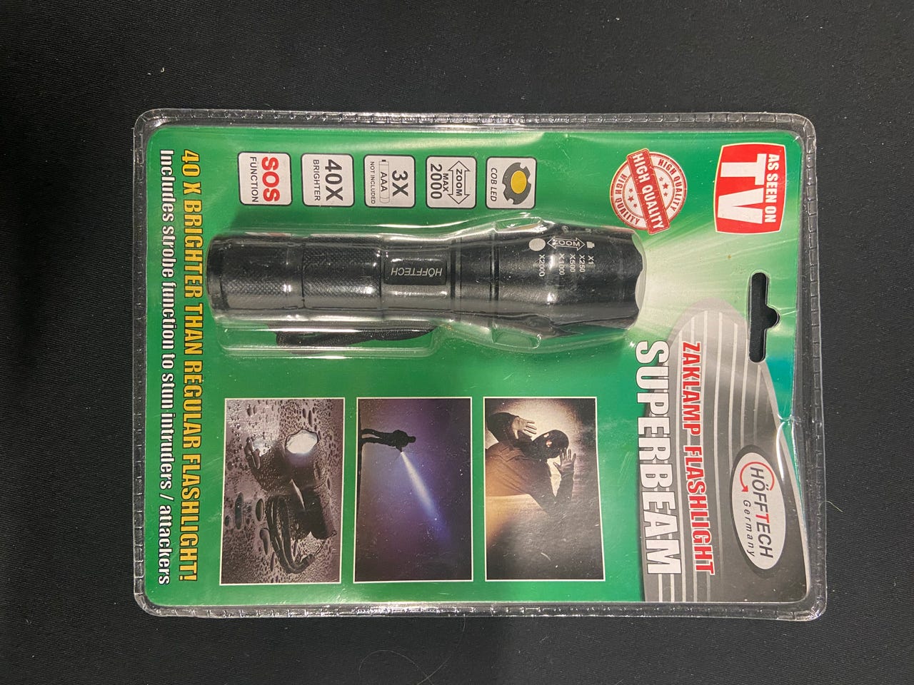 Superbeam flashlight, 40x sterkere enn vanlig lommelykt! | FINN-torget