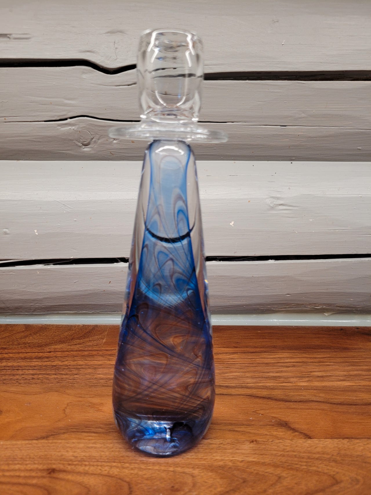 Gravert glass lysestake | FINN-torget