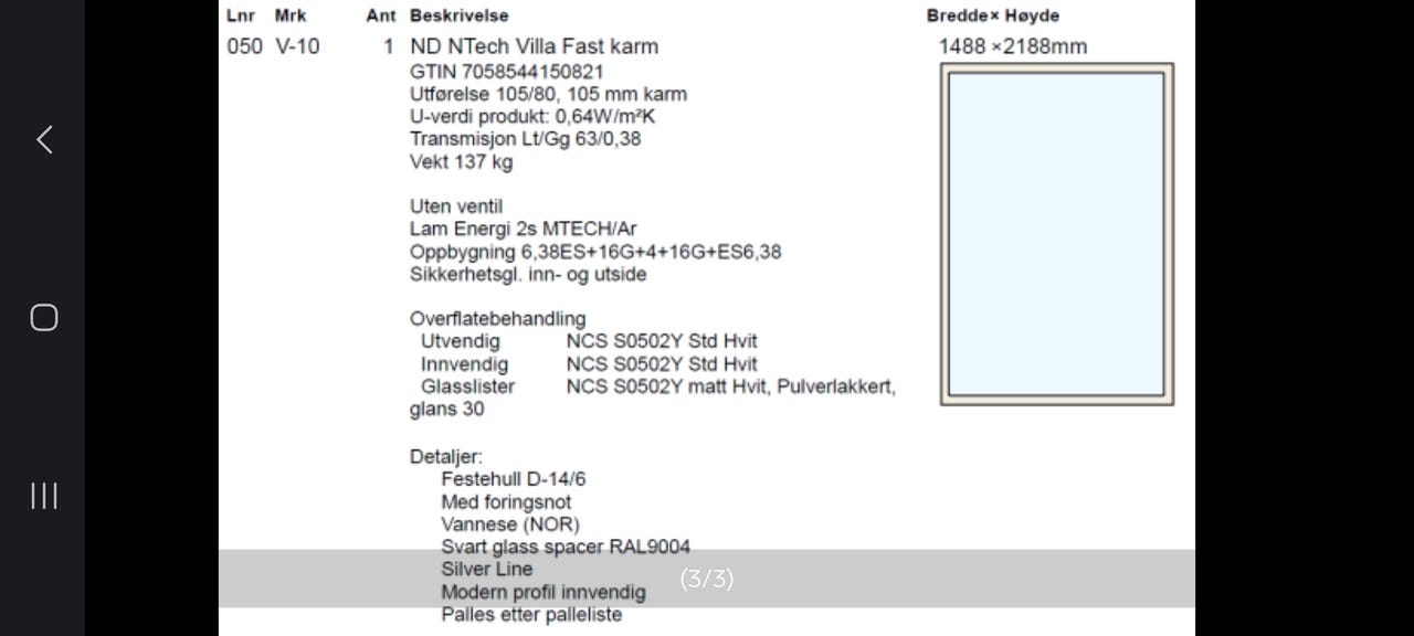 Nordan Vindu Nytt, Hvit, tre, TEK17 ----- 2200 x 1500 ------ 50% ...