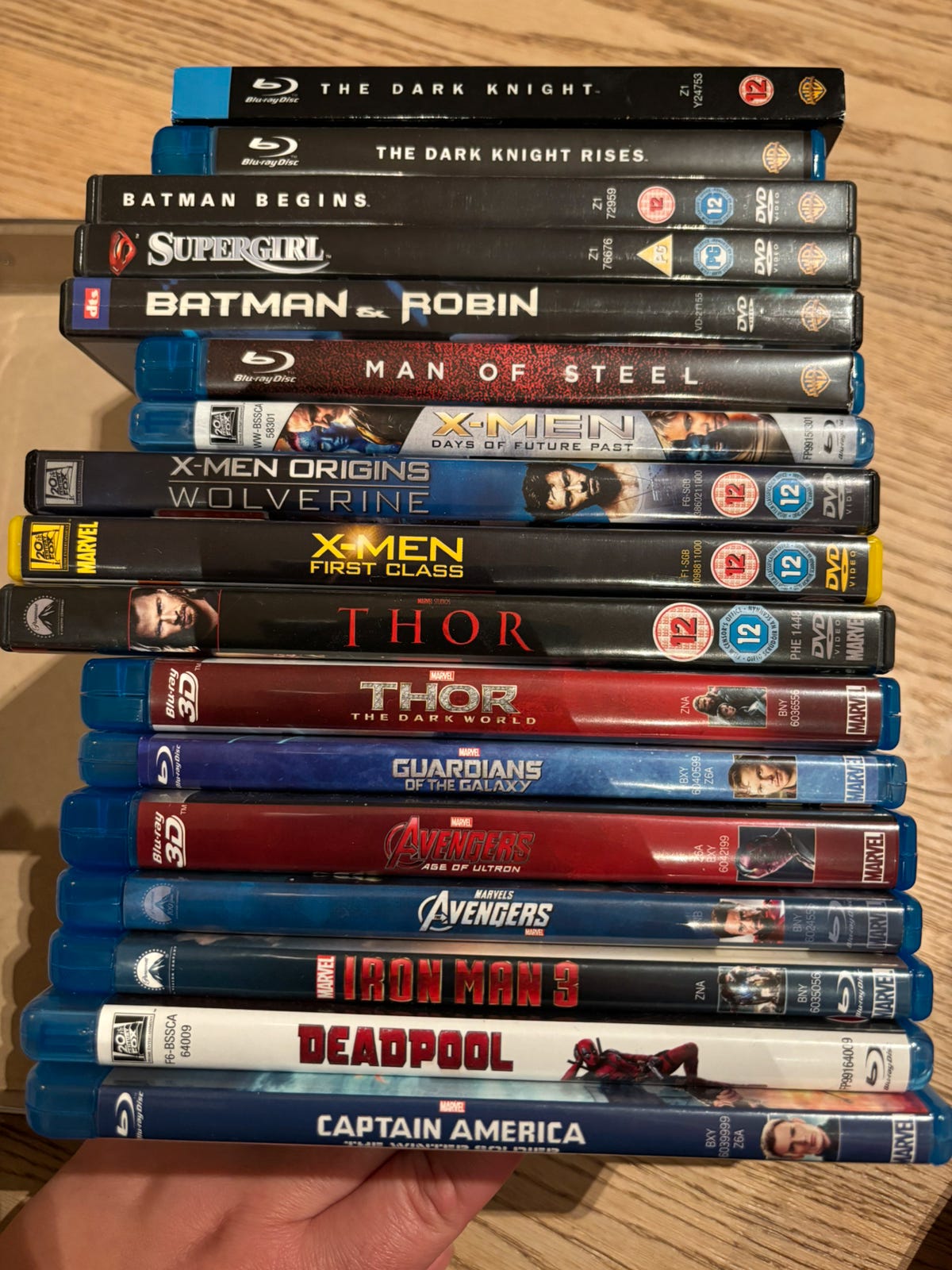 Marvel og DC Comics film-samling, Blu-Ray, 3D, DVD | FINN-torget