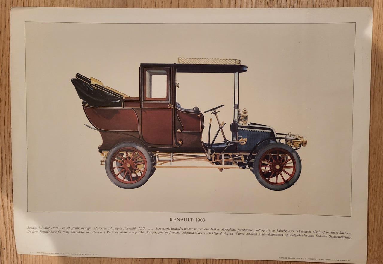 Plakat , vintage- Renault 1903 | FINN-torget