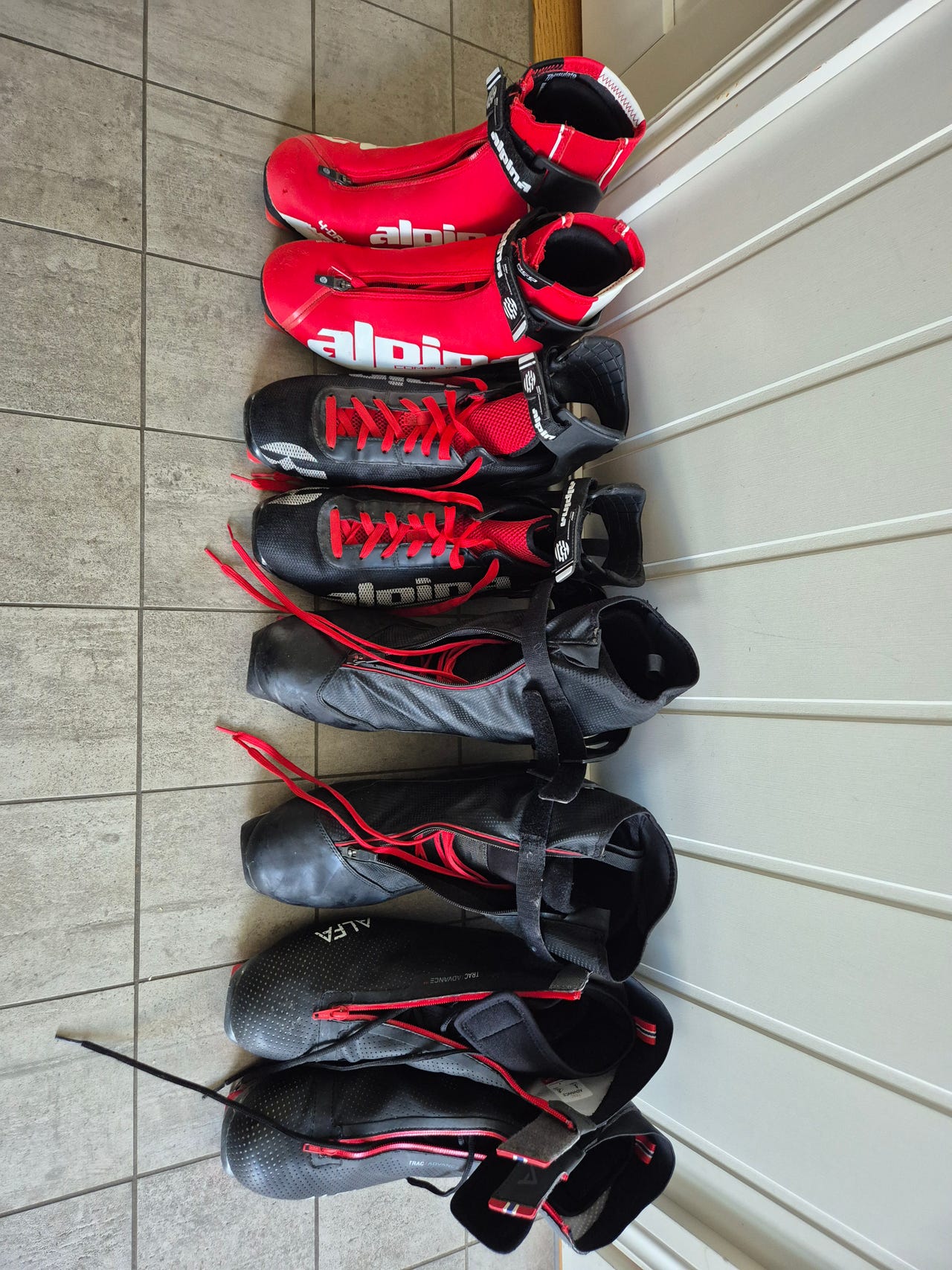 Skisko Alpina jr. str41, rulleskisko str44, Rossignol X6 skate str47 ...