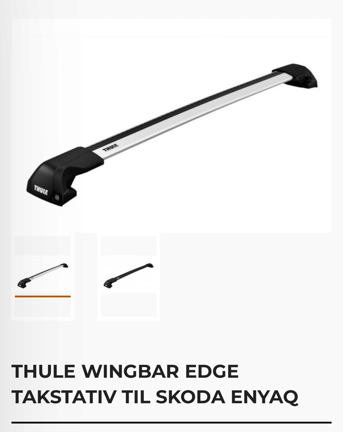 Thule WingBar Edge Takstativ Aluminium Grå | FINN-torget
