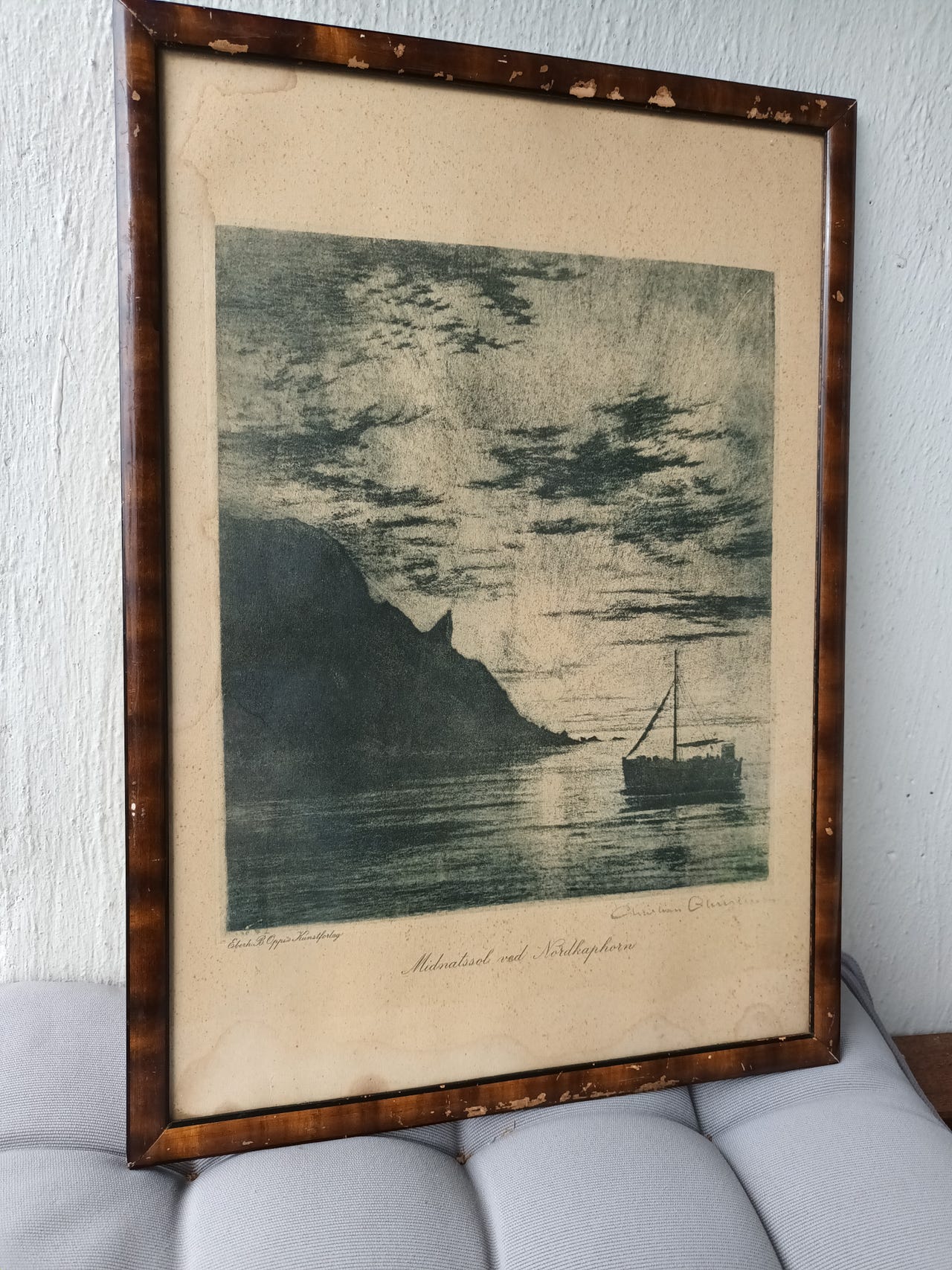 christian christensen . midnatssol ved Nordkapphorn | FINN-torget
