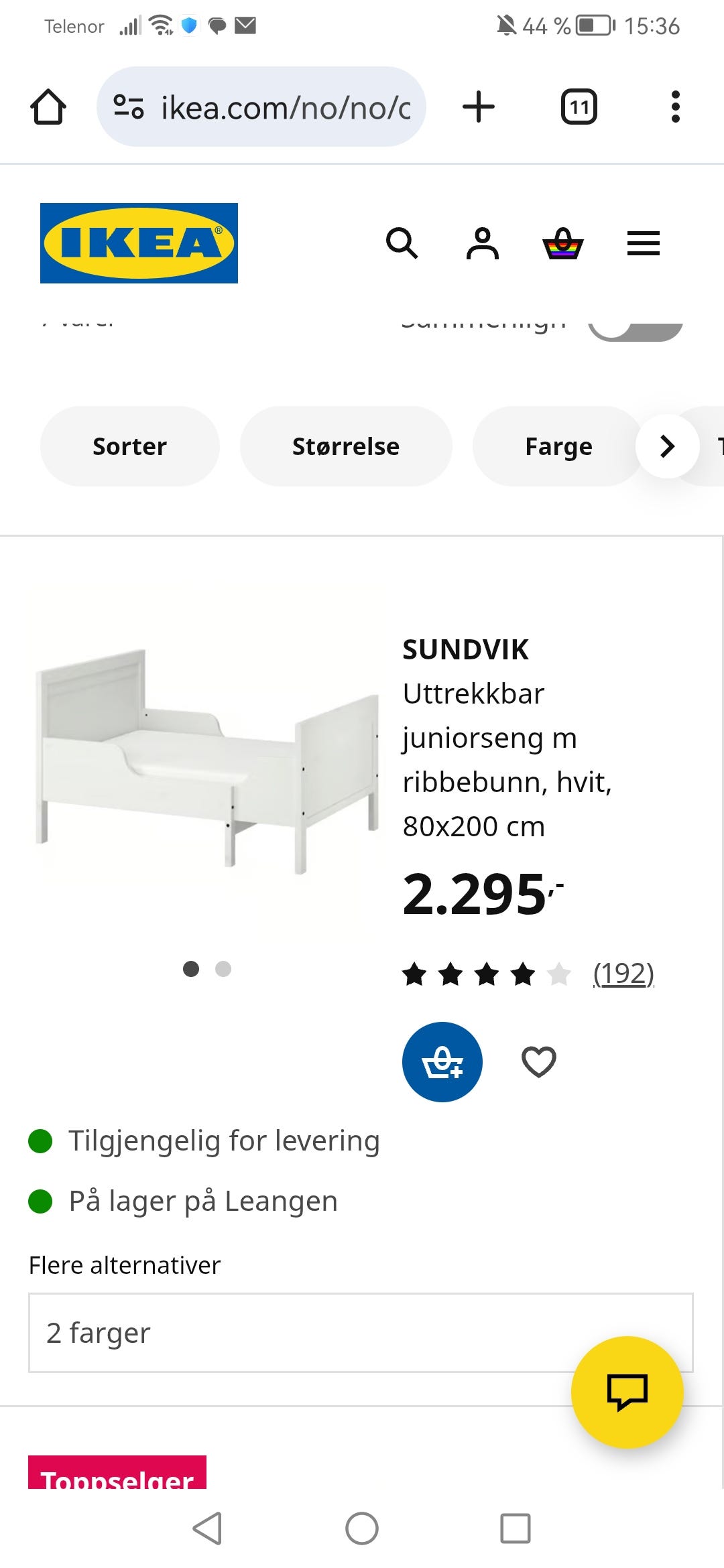 Uttrekkbar seng til barn | FINN-torget